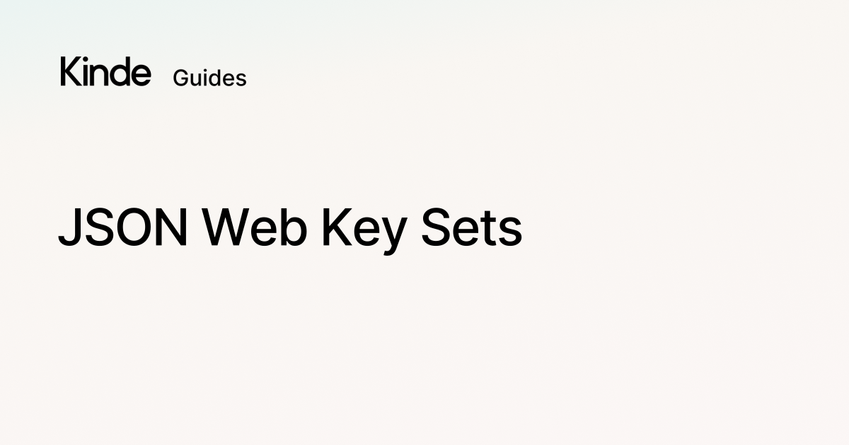 Kinde JSON Web Key Sets