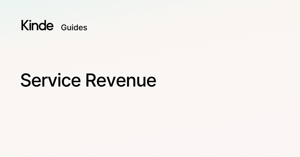 Kinde Service Revenue